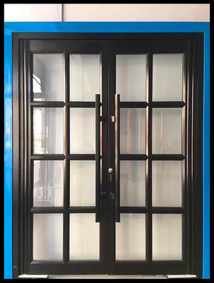 Black Iron Double floor spring swing Doors Electronic Lock OEM kfc door