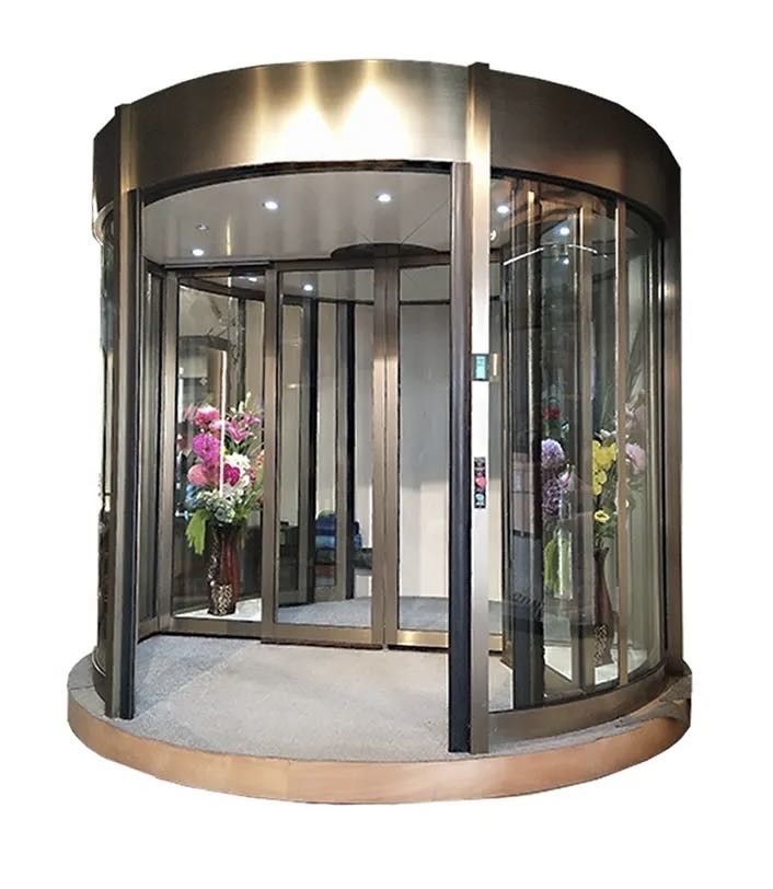 Elegant and Practical Automatic Revolving Door for Corporate Buildings
